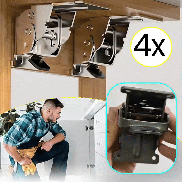 4x Πτυσσόμενη βάση με κλείδωμα ασφαλείας – FoldSafe